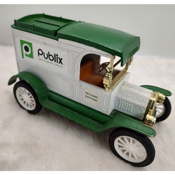 ertyl | Toys | Ertl 913 Publix Ford Model Van Die Cast Metal Bank With ...